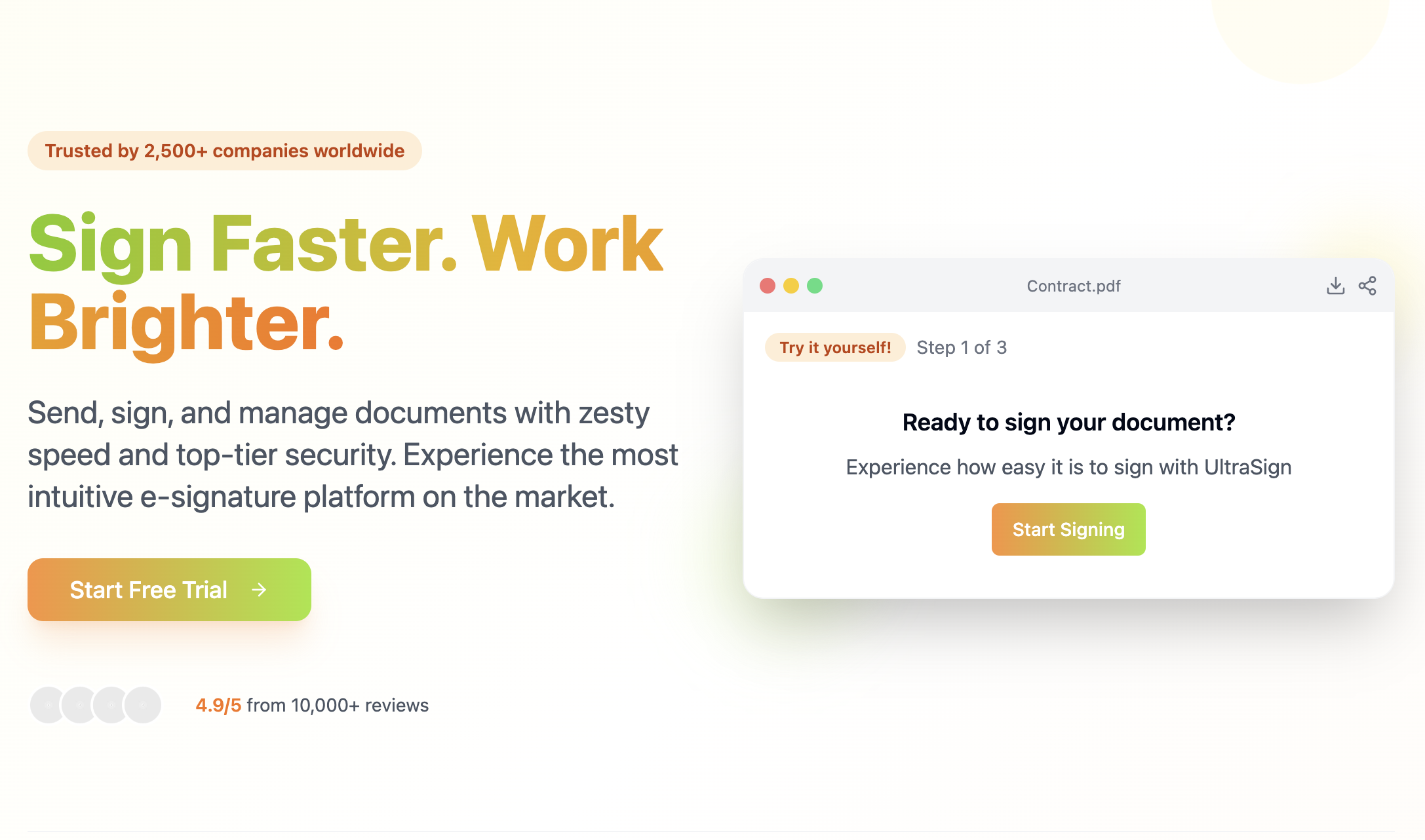 UltraSign – Sign Faster. Work Brighter.